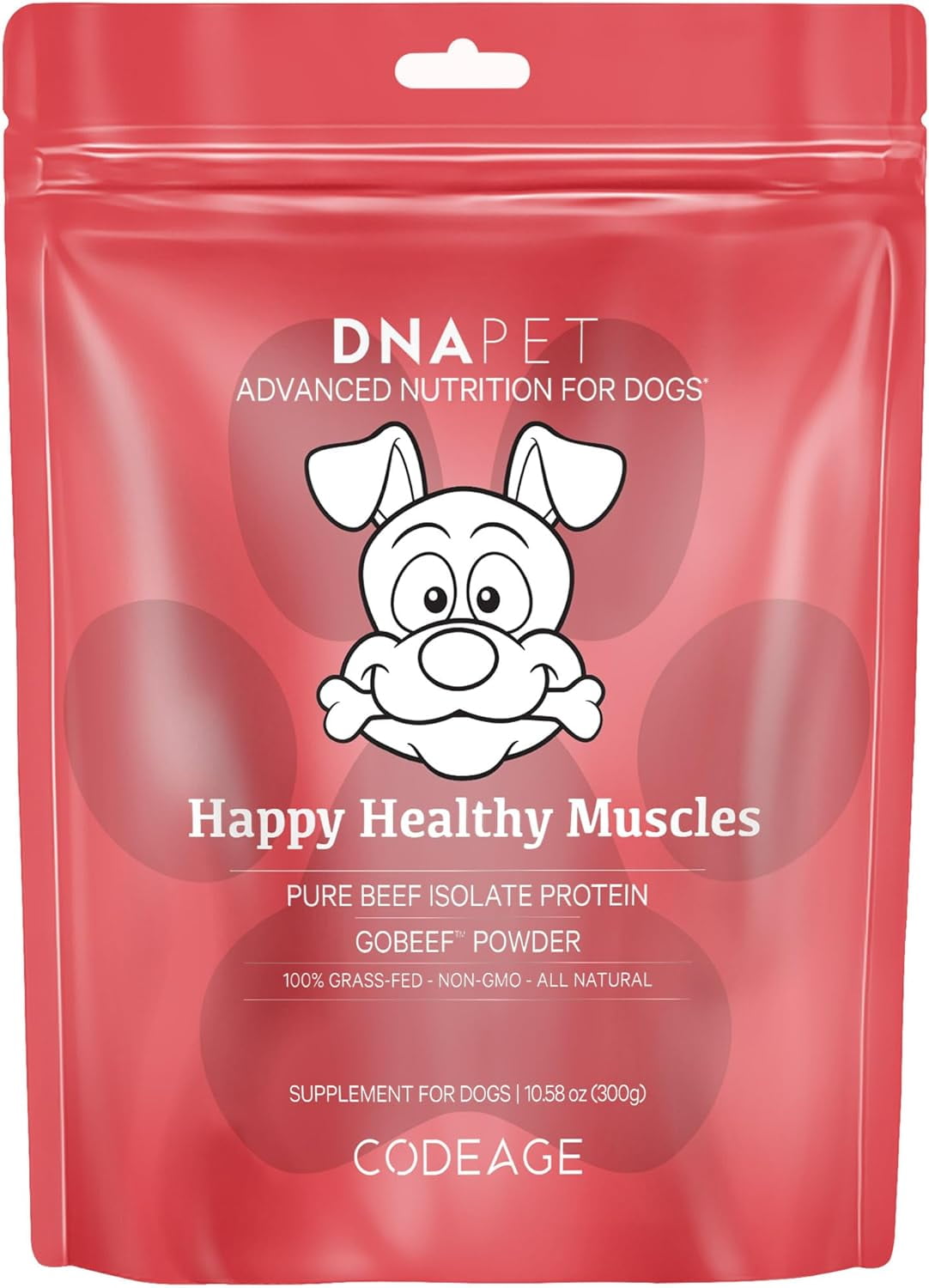 Happy Healthy Muscles Supplement For Dogs - Grass-Fed Beef Protein ...