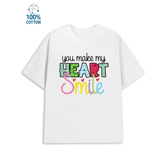 Happy Heart Smile men's lovers white Daytime and weekend wear heart ...