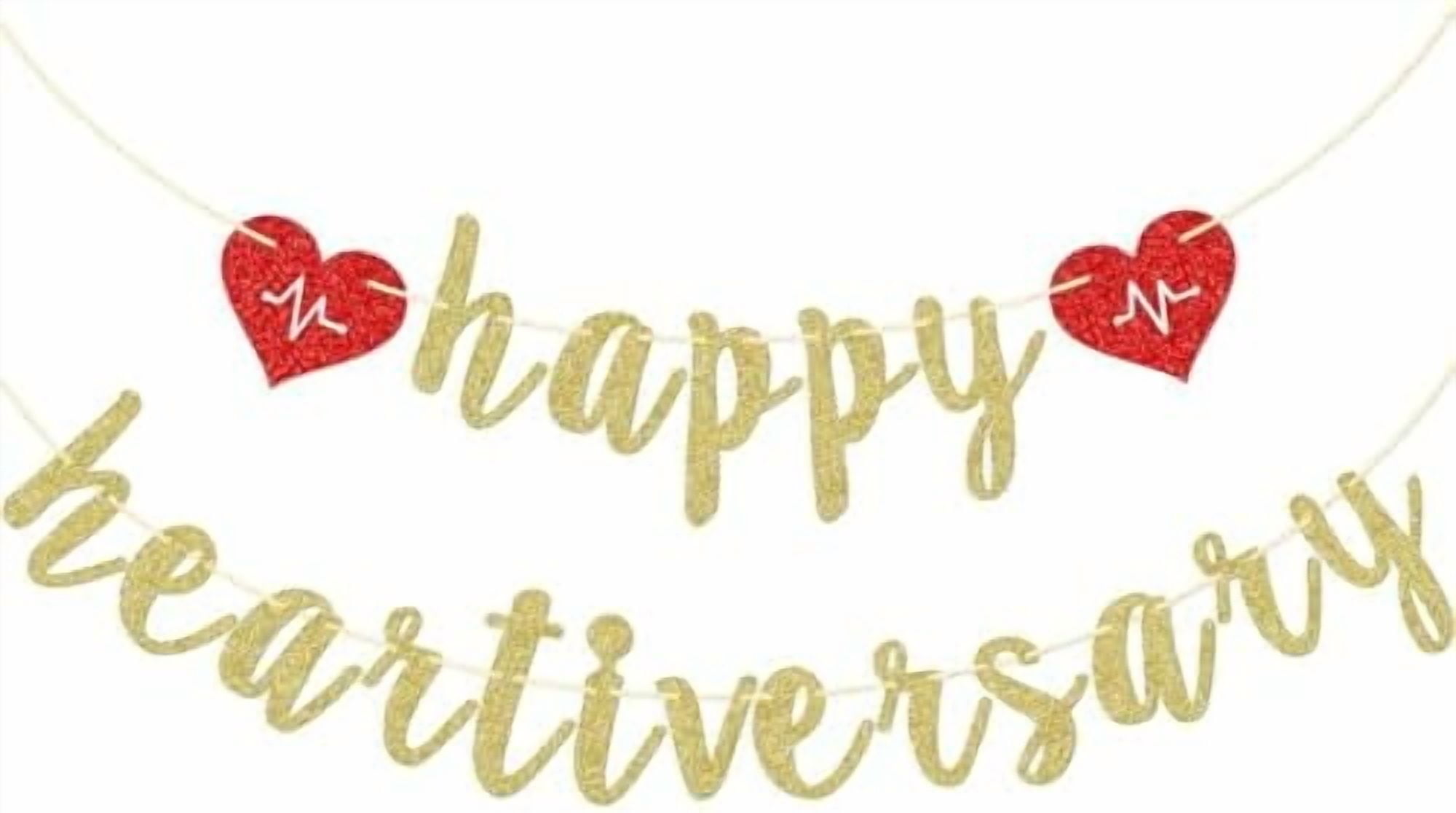 Happy Heartiversary Banner, Heartiversary Party Decorations, CHD ...