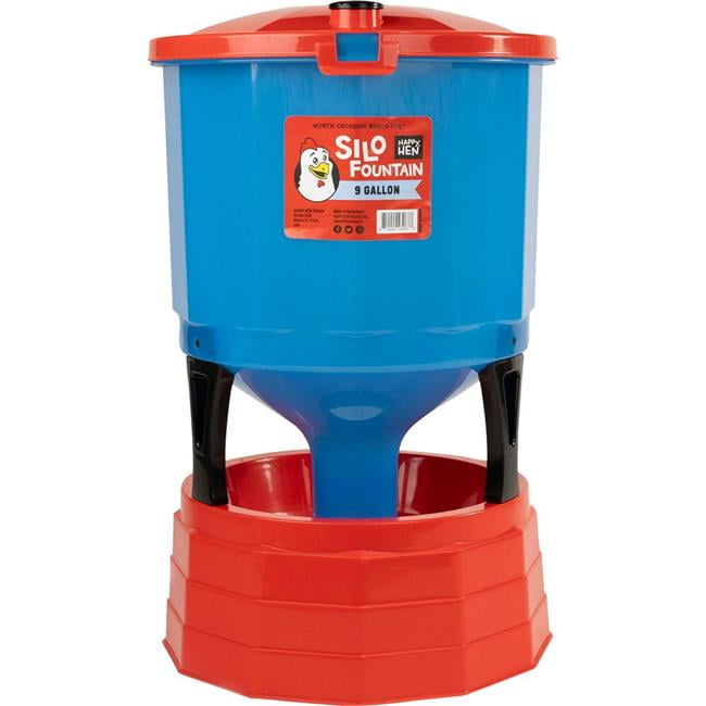 Happy Hen Treats 089-17034 9 gal Hen Silo Fountain - Walmart.com