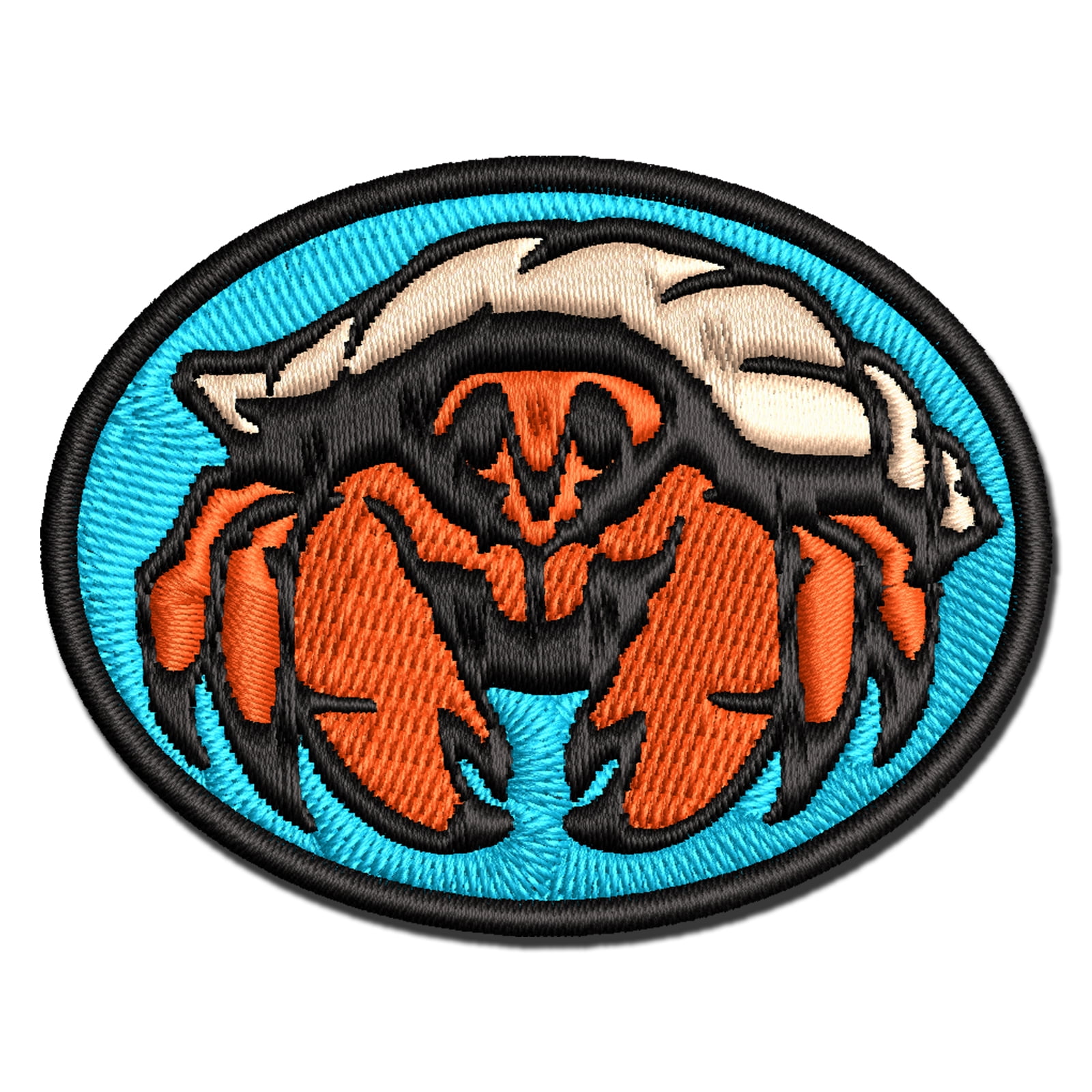 Happy Hermit Crab Applique Multi-Color Embroidered Iron-On Patch - 3 ...