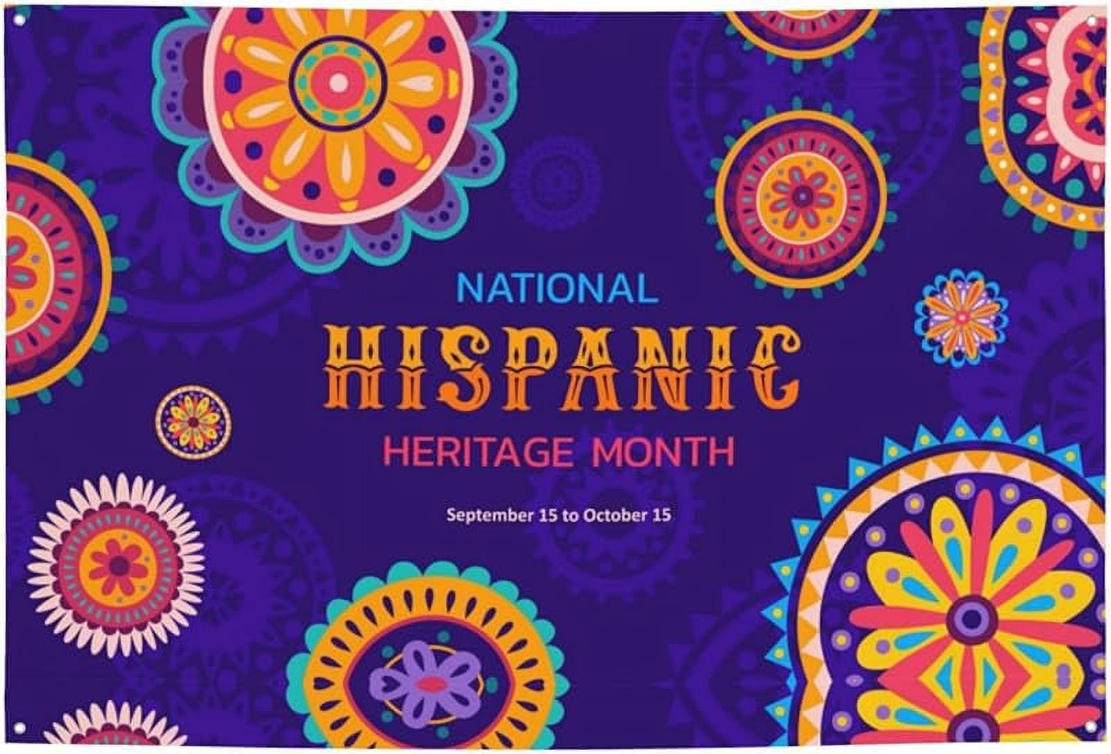Happy Hispanic Heritage Month Backdrop Latin Americans Heritage Holiday ...