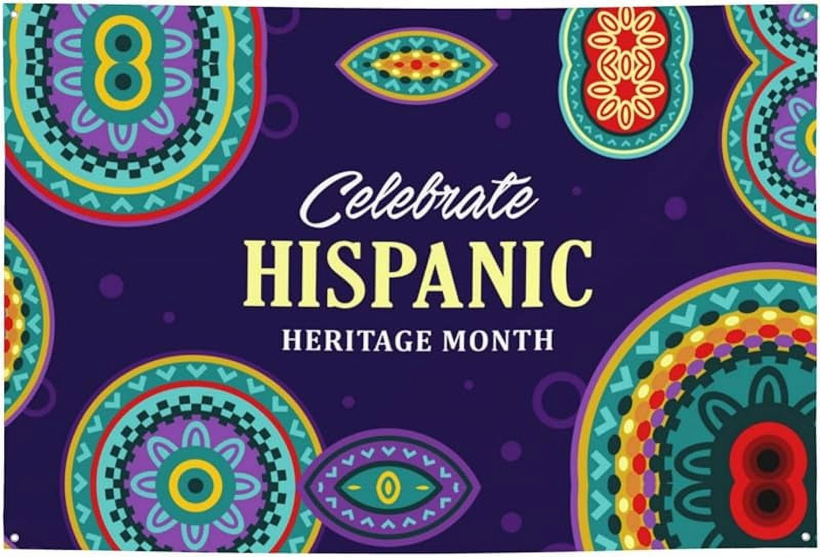 Happy Hispanic Heritage Month Backdrop Latin Americans Heritage Holiday ...