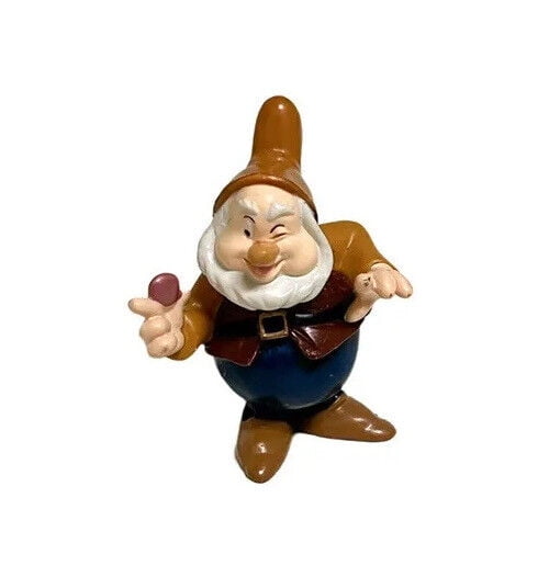 Happy Holding Gem Dwarf PVC 3" Cake Topper Figure Figurine Snow White ...