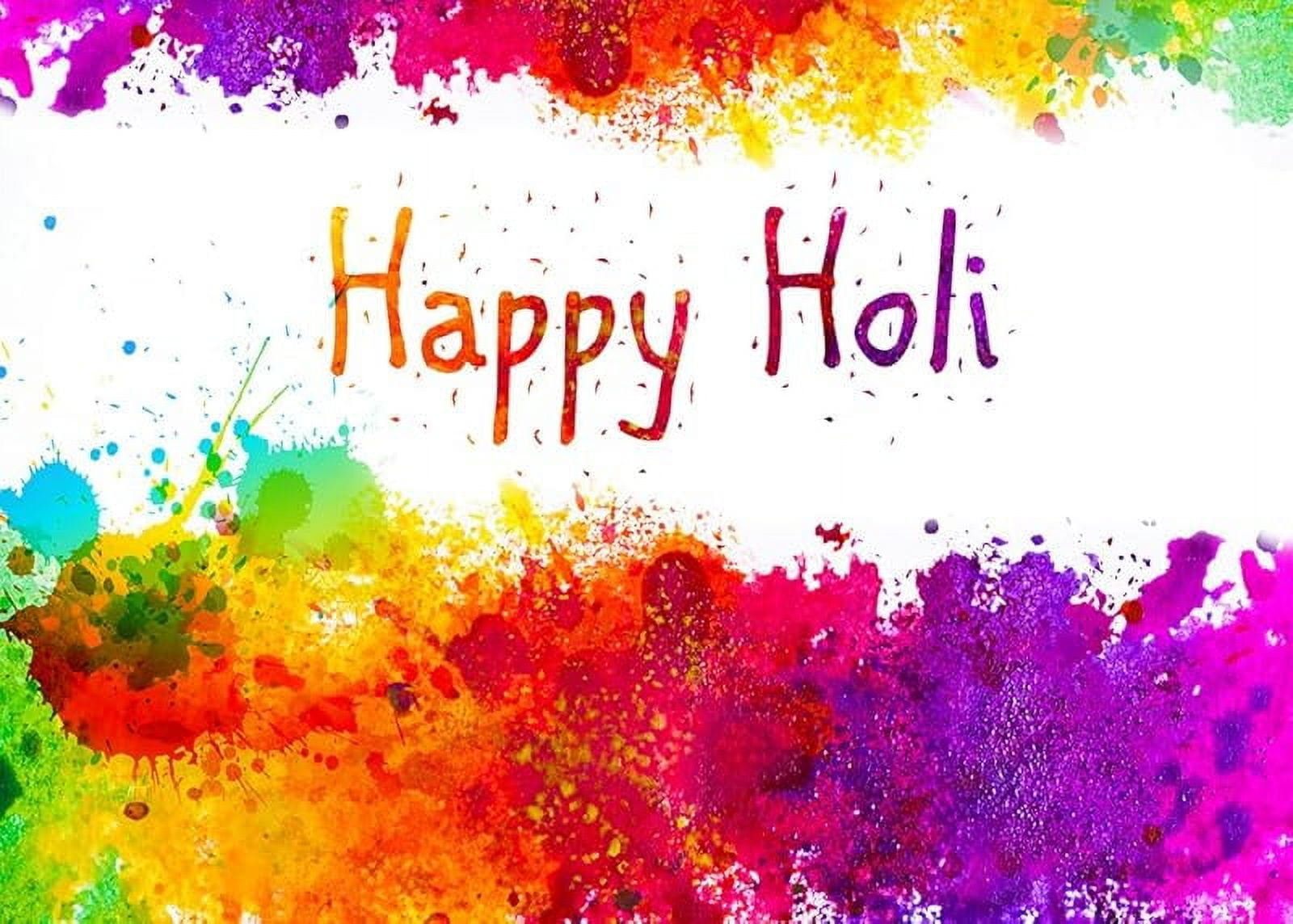 Happy Holi Backdrop Colorful Paint Splash Photography Background Indian ...