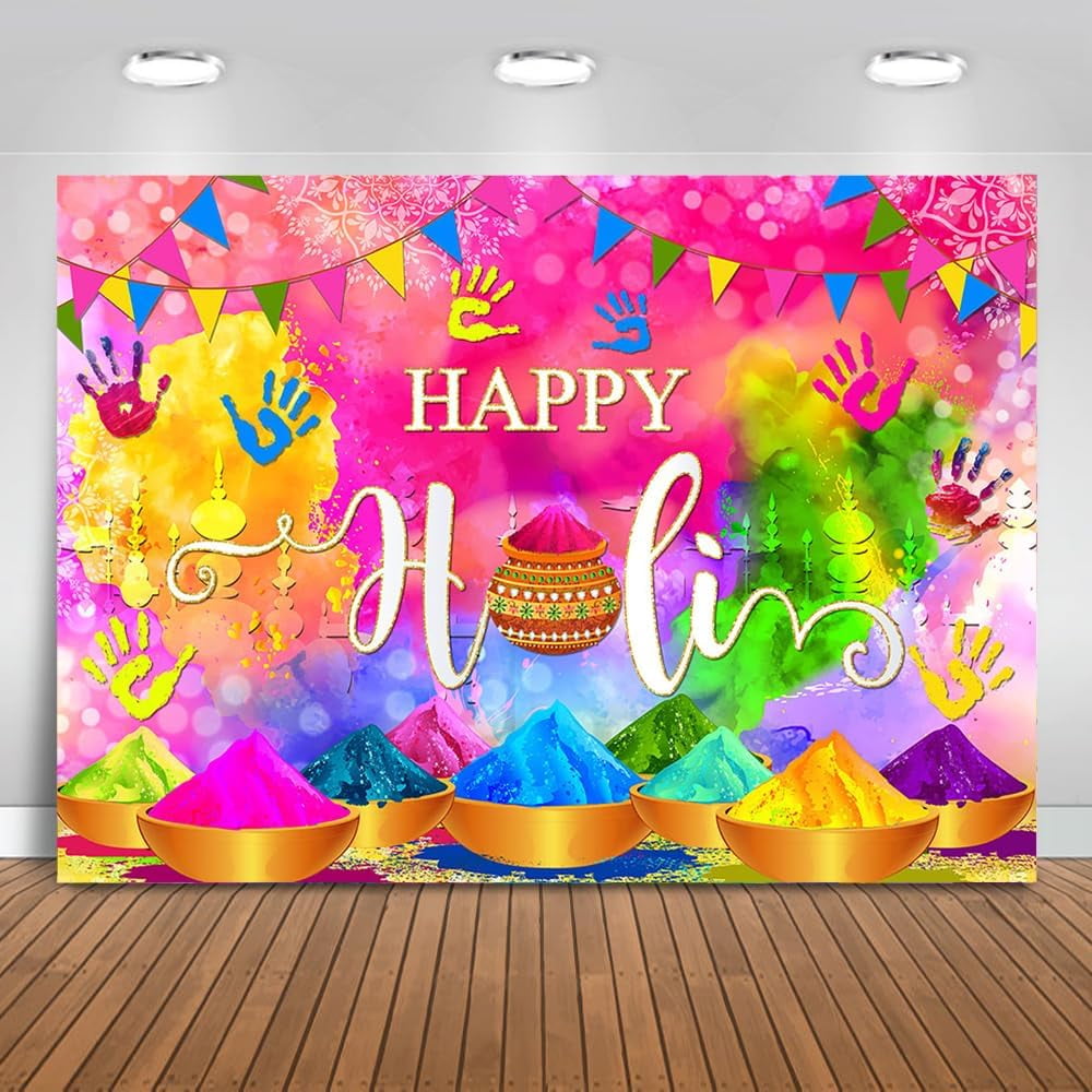 Happy Holi Backdrop India Festival of Colors Photography Background ...