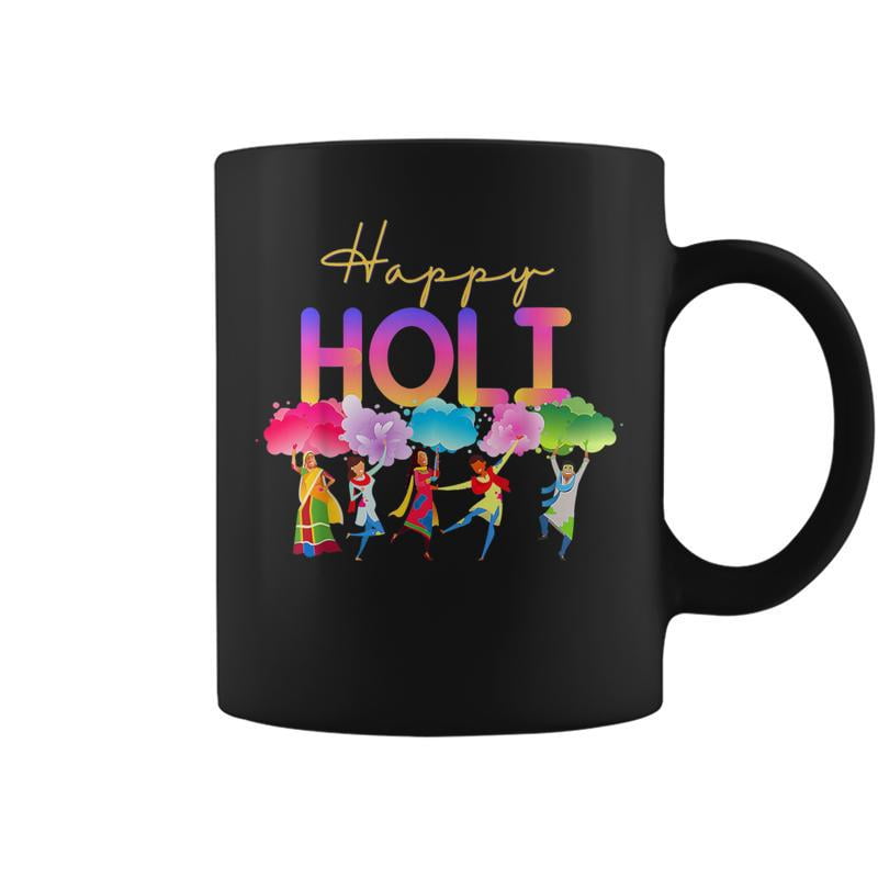 Happy Holi Hindu Spring Holi Festival Of Colors Men Coffee Mugs ...