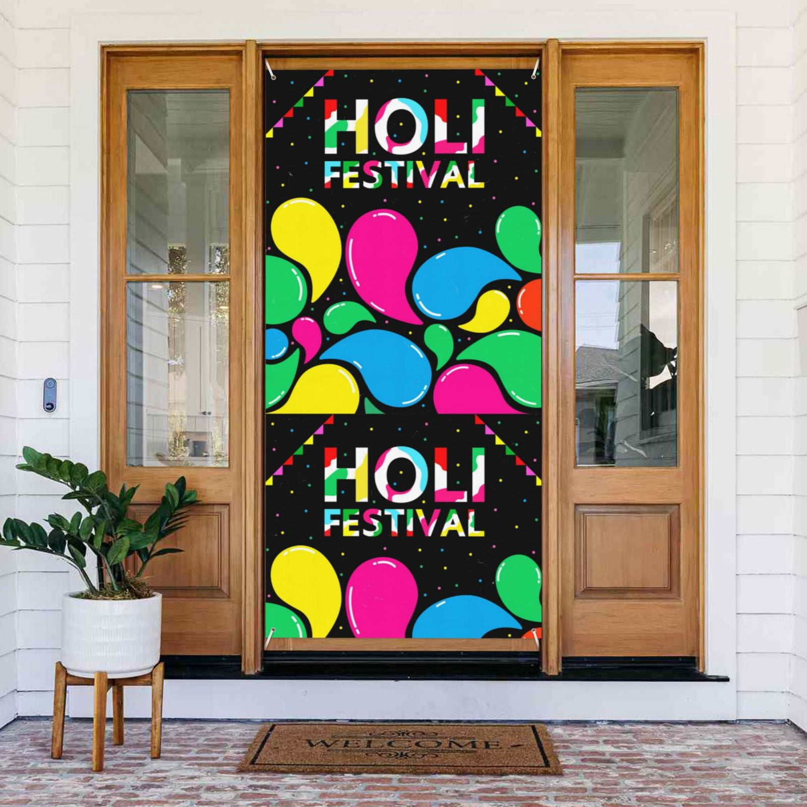 Happy Holi India Holiday Door Cover Decoration Backdrop Banner Porch ...