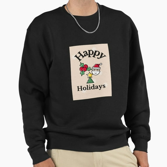 Happy Holidays Holiday Season Graphic Unisex Sweatshirt Retro Vintage ...