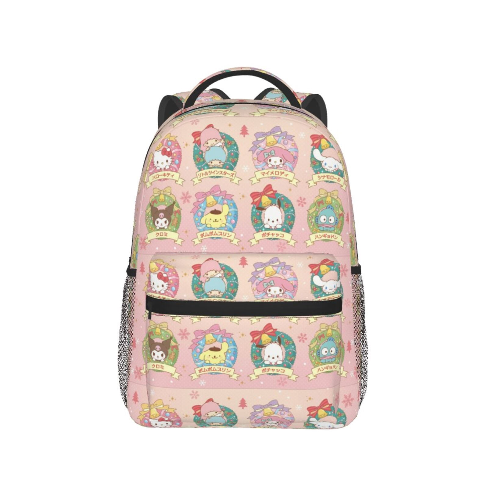 Happy Holidays Kuromi Melody Hello-Kitty Cinnamoroll Travel Backpack ...