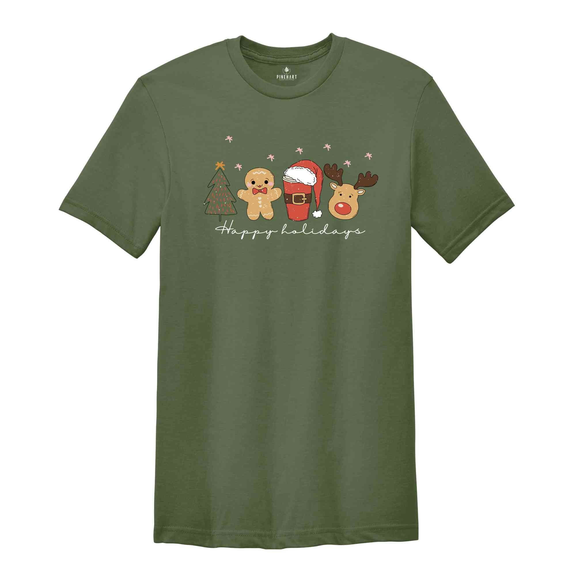 Happy Holidays Shirt, Cute Christmas Shirt, Gingerbread Shirt ...