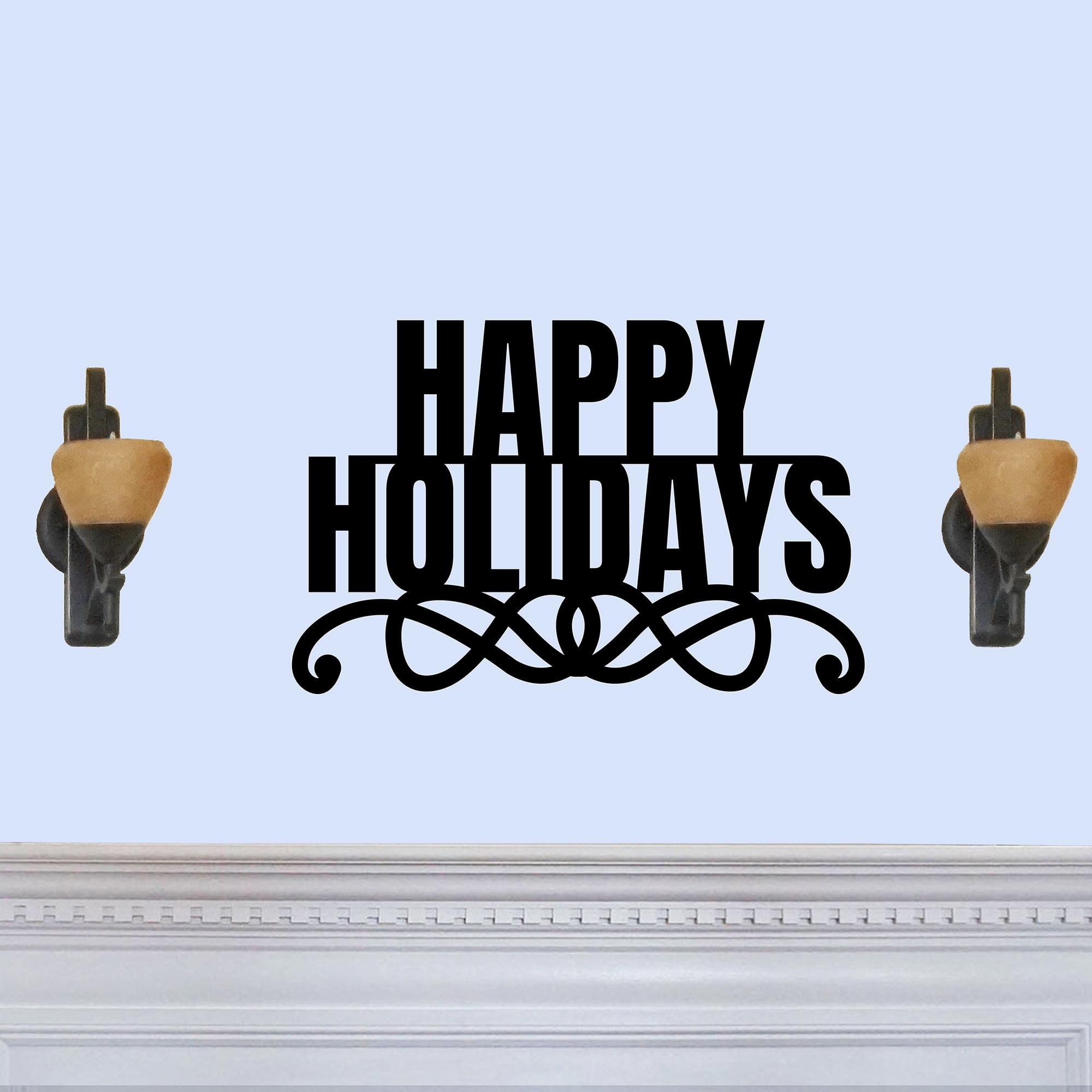 Happy Holidays Stylish Christmas Themed Laser Cut Solid Steel ...