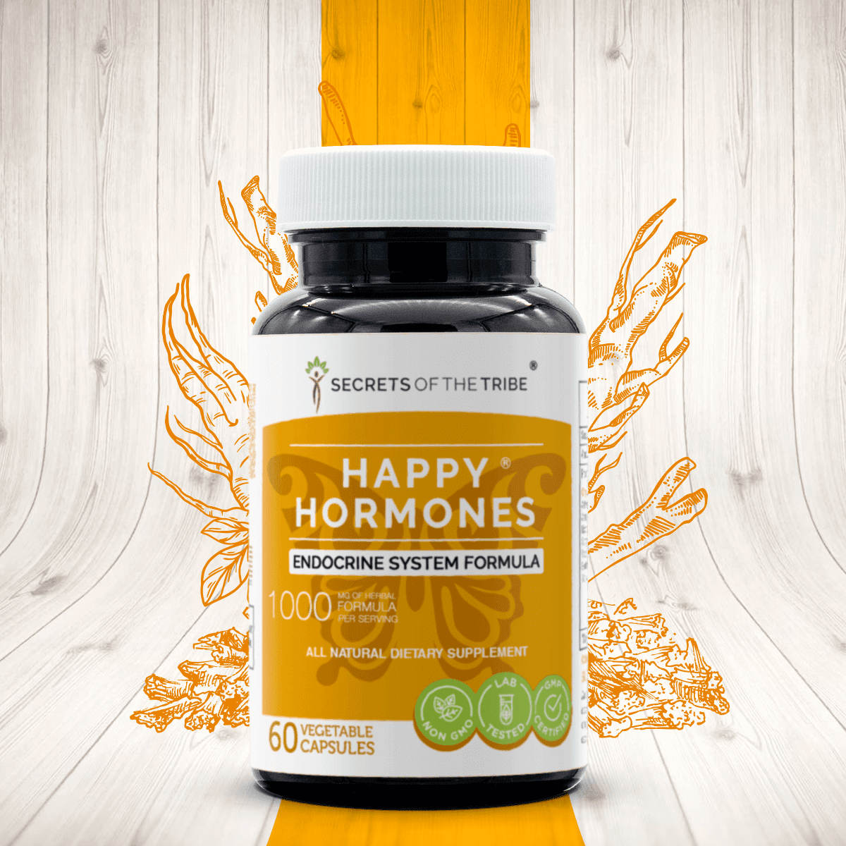 Secrets of the Tribe Happy Hormones Capsules Dietary Supplement ...