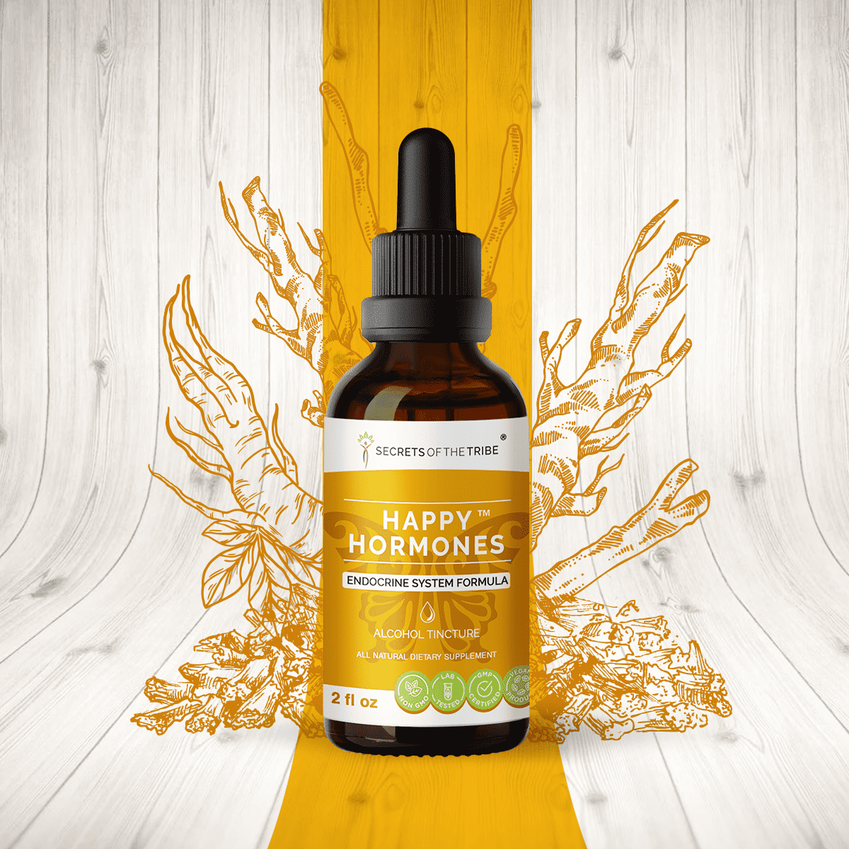 Happy Hormones Alcohol Extract, Tincture, Ashwagandha, Astragalus ...