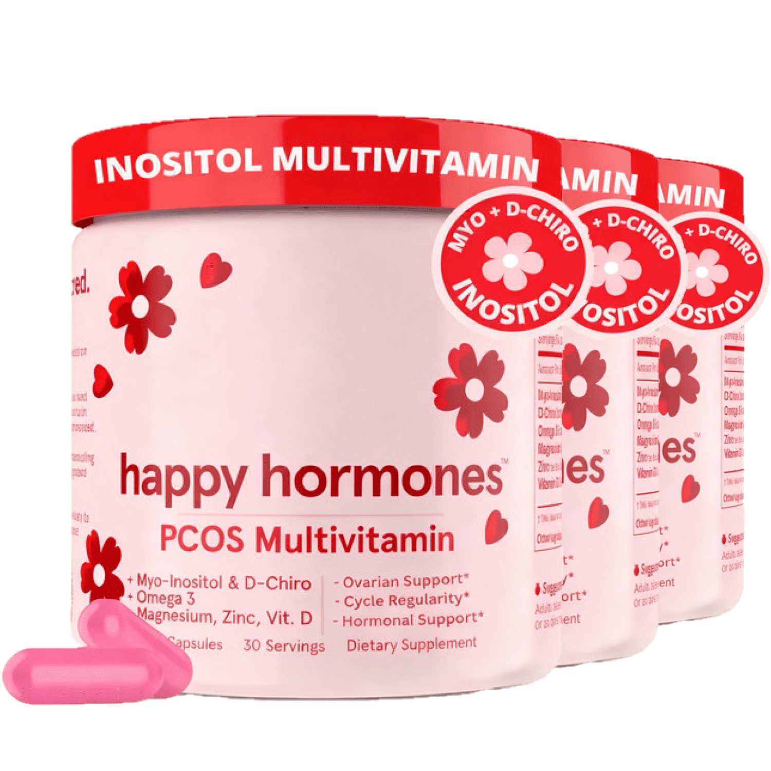 Happy Hormones_PCOS Multivitamin_Capsules_(120_Count)_-_Myo-Inositol_D ...