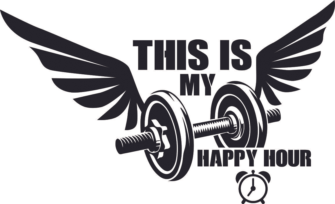 This Is My Happy Hour Barbell Gym Fitness Exercise Workout ...