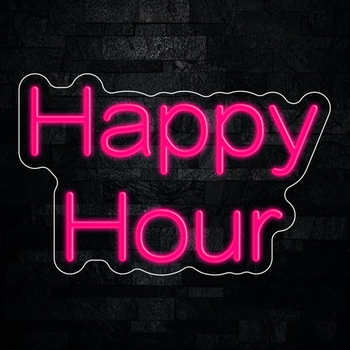 Happy Hour LED Neon Sign 17"L x 11"H #33157 - Walmart.com