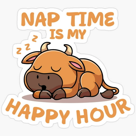 Happy Hour Nap Time Sticker Phone Decal Water Bottle Stickers Car ...