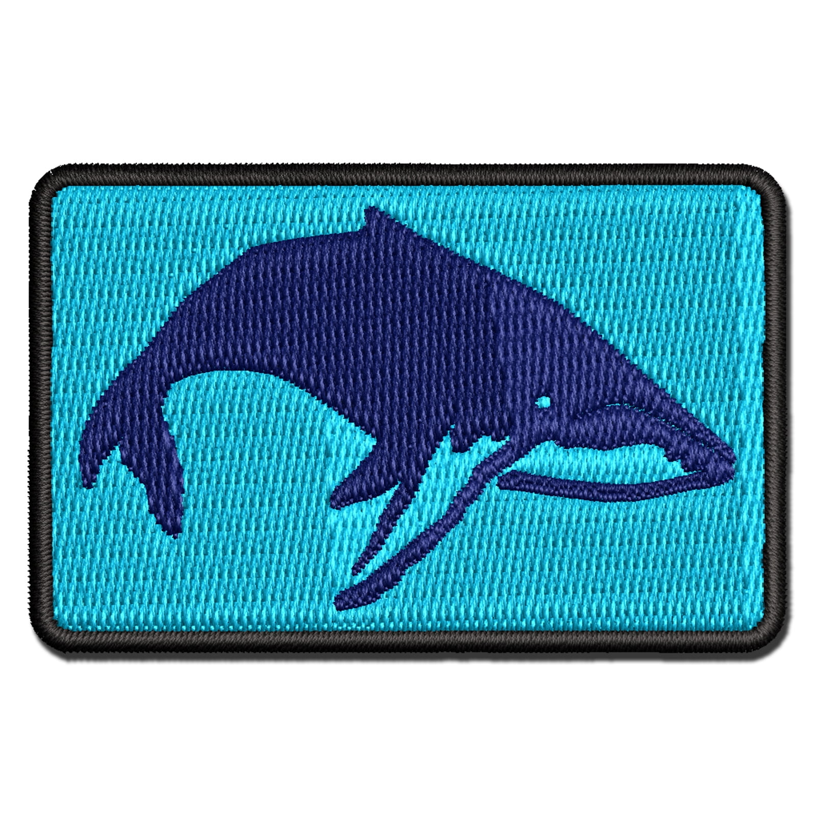 Happy Humpback Whale Applique Multi-Color Embroidered Iron-On Patch - 2 ...