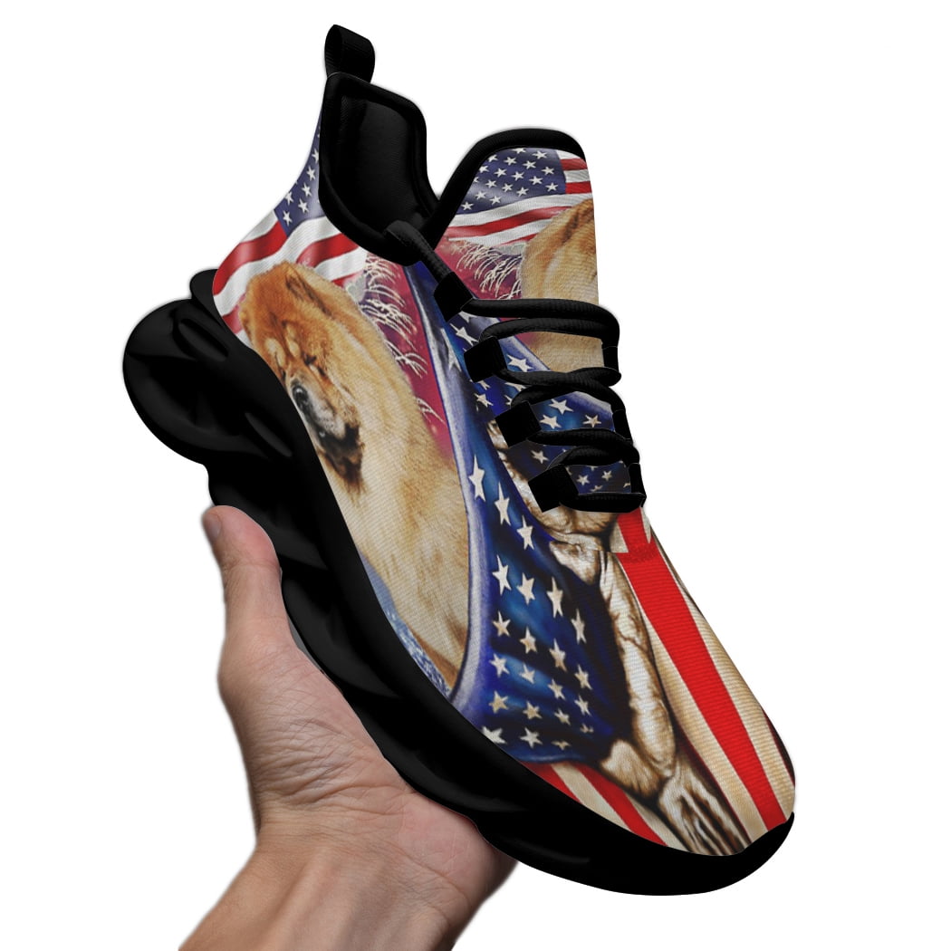 Happy Independence Day Chow Chow Shoes Sneakers Black Size 11 - Walmart.com