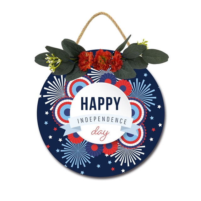 Happy Independence Day Door Sign Summer Independence Day Decorations ...