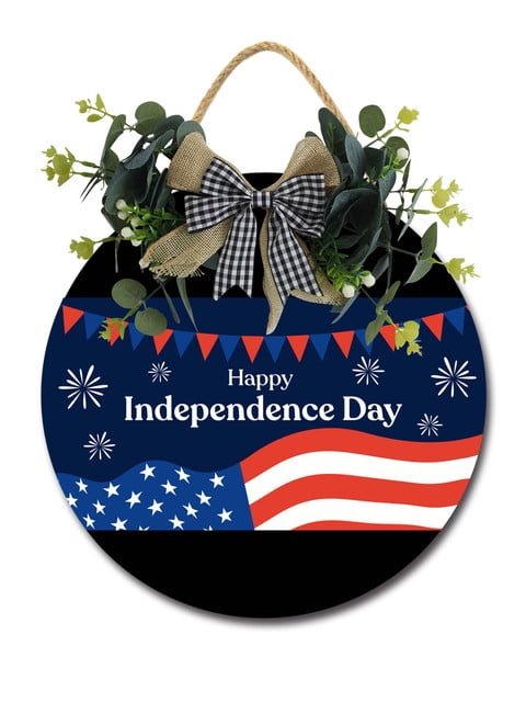 Happy Independence Day Door Sign Summer Independence Day Decorations ...