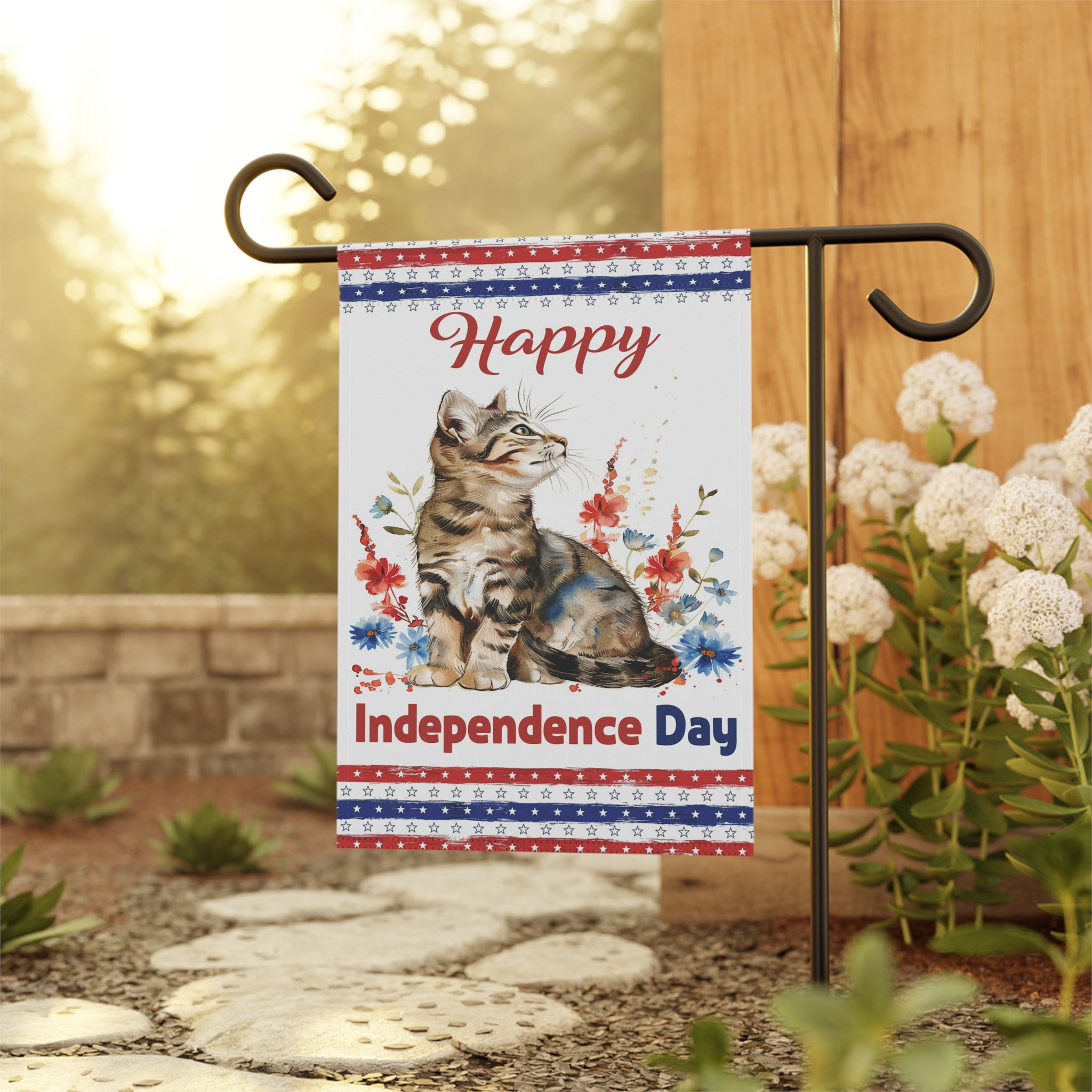 Happy Independence Day Flag,Cat 4th of July Flag American ID-0529-BDLN ...