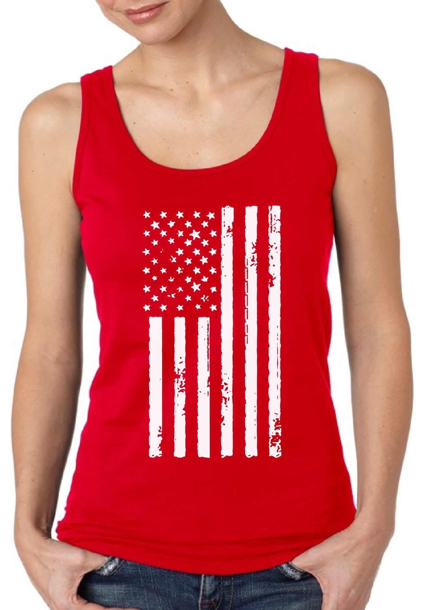 Happy Independence Day Tank Top for Women - 4th of July Big White ...