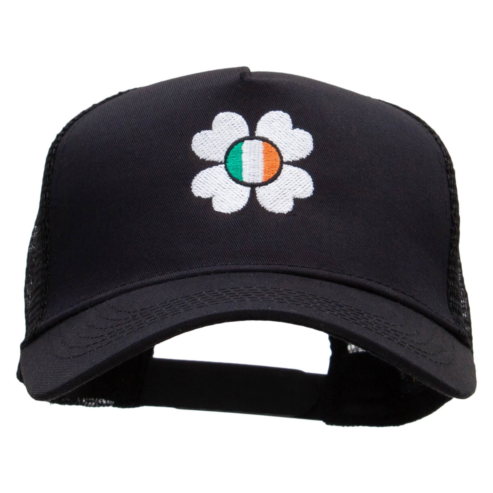 Happy Irish Five Panels Pro Style Trucker Mesh Cap - Black OSFM ...