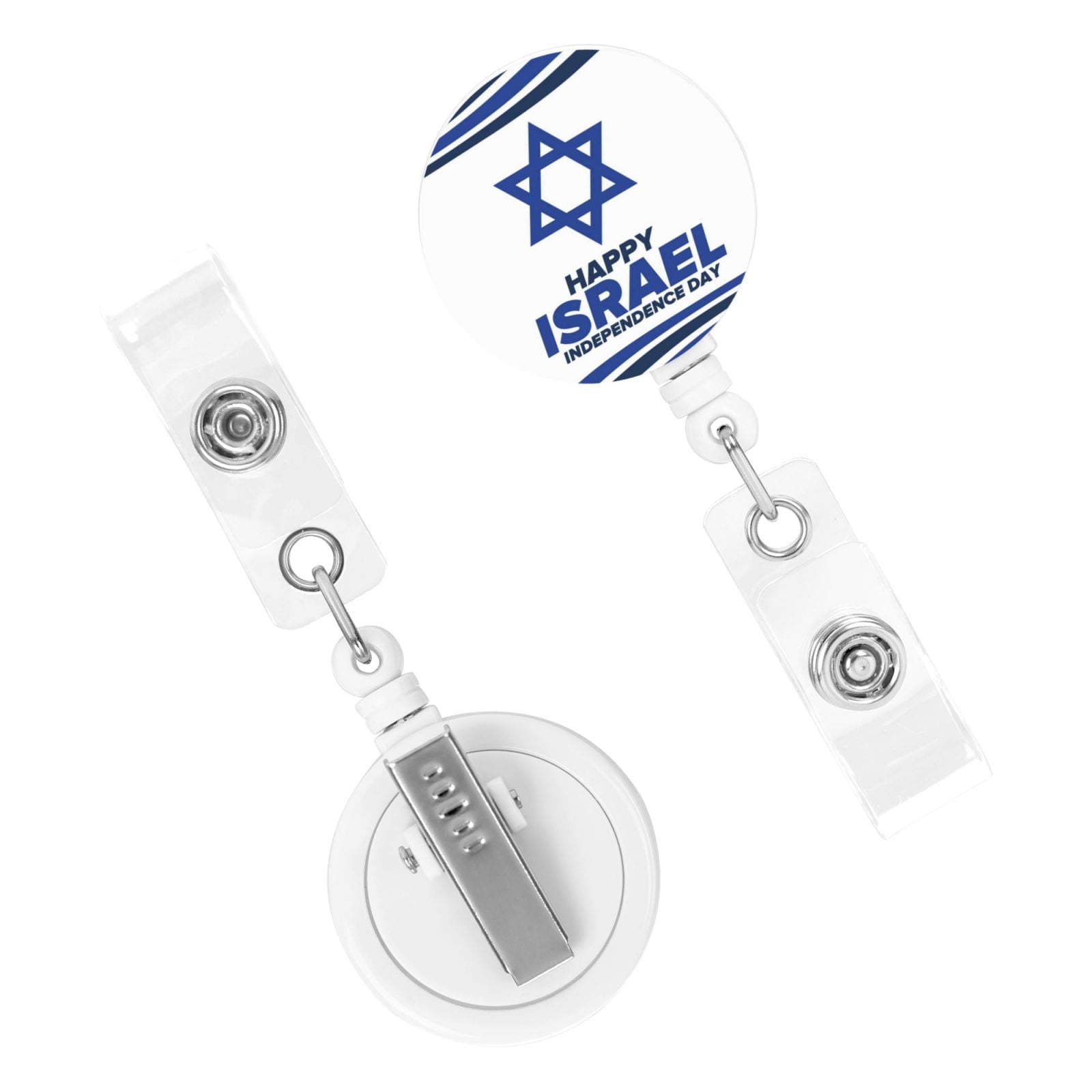 Happy Is-ra-el Independence Day Badge Reel Retractable Badge Clip Id ...