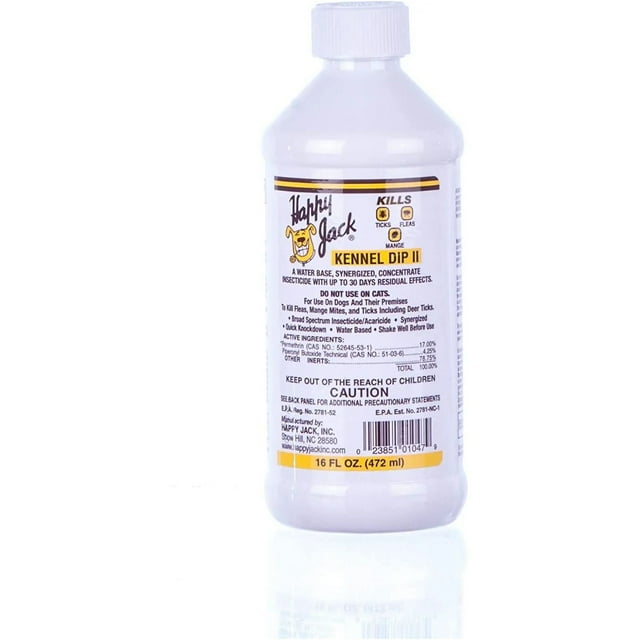 Happy Jack Kennel Dip II - Eco-Friendly Flea & Tick Control for Dogs ...