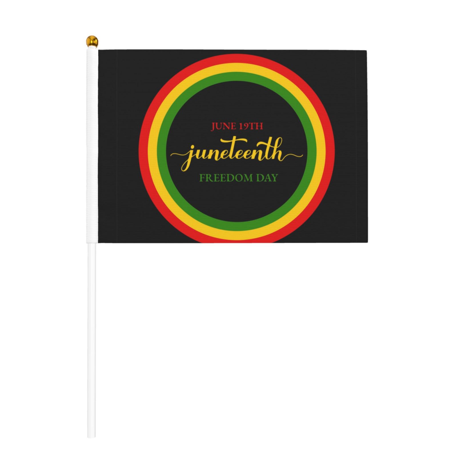 Happy June-teenth Freedom Day Flag Small Mini Hand Held Flags Small ...