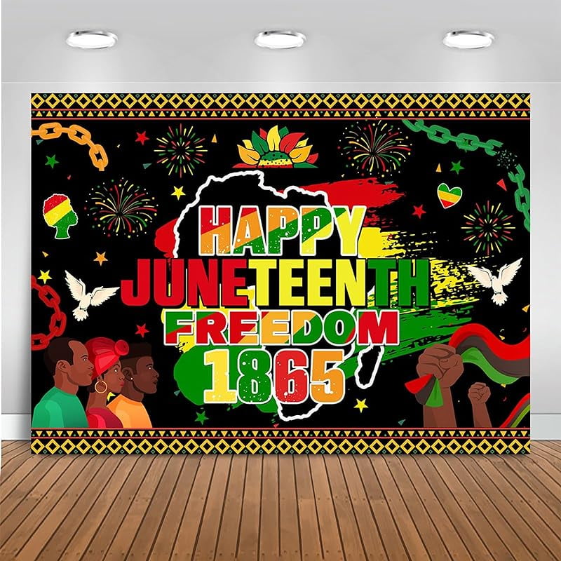 Happy Junet-eenth Backdrop African American June 19th Independence Day ...