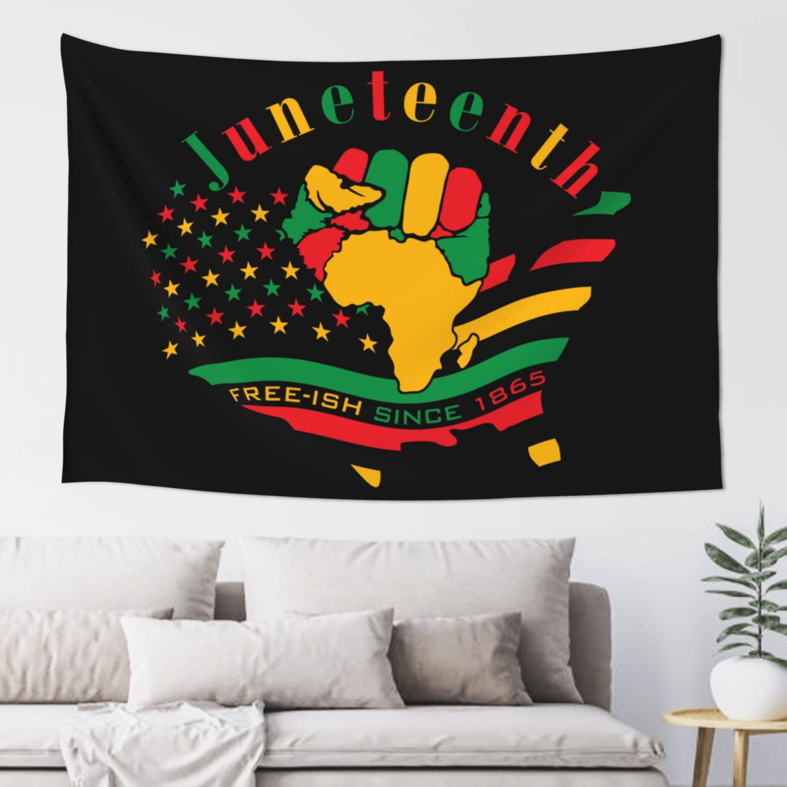 Happy Junet-eenth Day Freedom 1865 Tapestry Banner Backdrop Flag ...