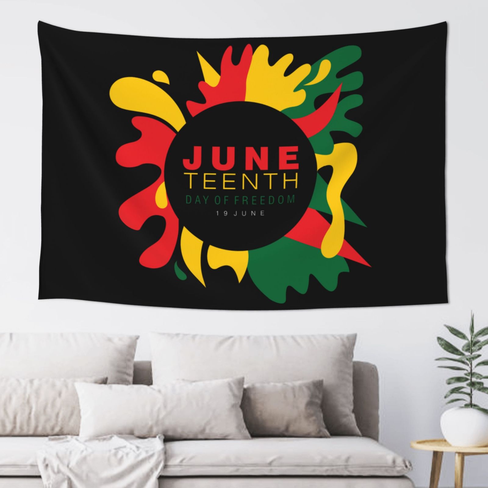 Happy Junet-eenth Day Freedom 1865 Tapestry Banner Backdrop Flag ...