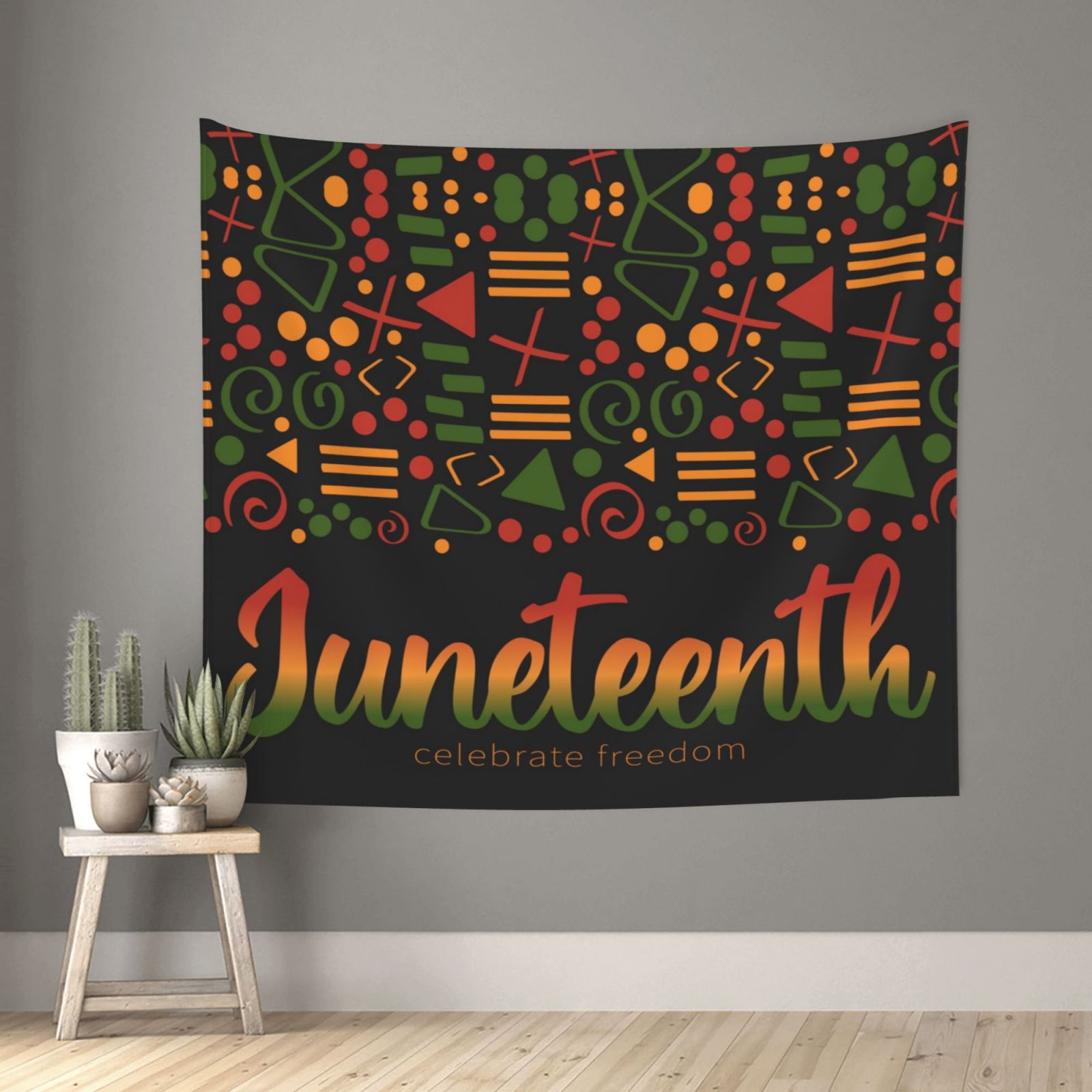 Happy Junetee-nth Day Freedom 1865 Tapestry Banner Backdrop Flag ...