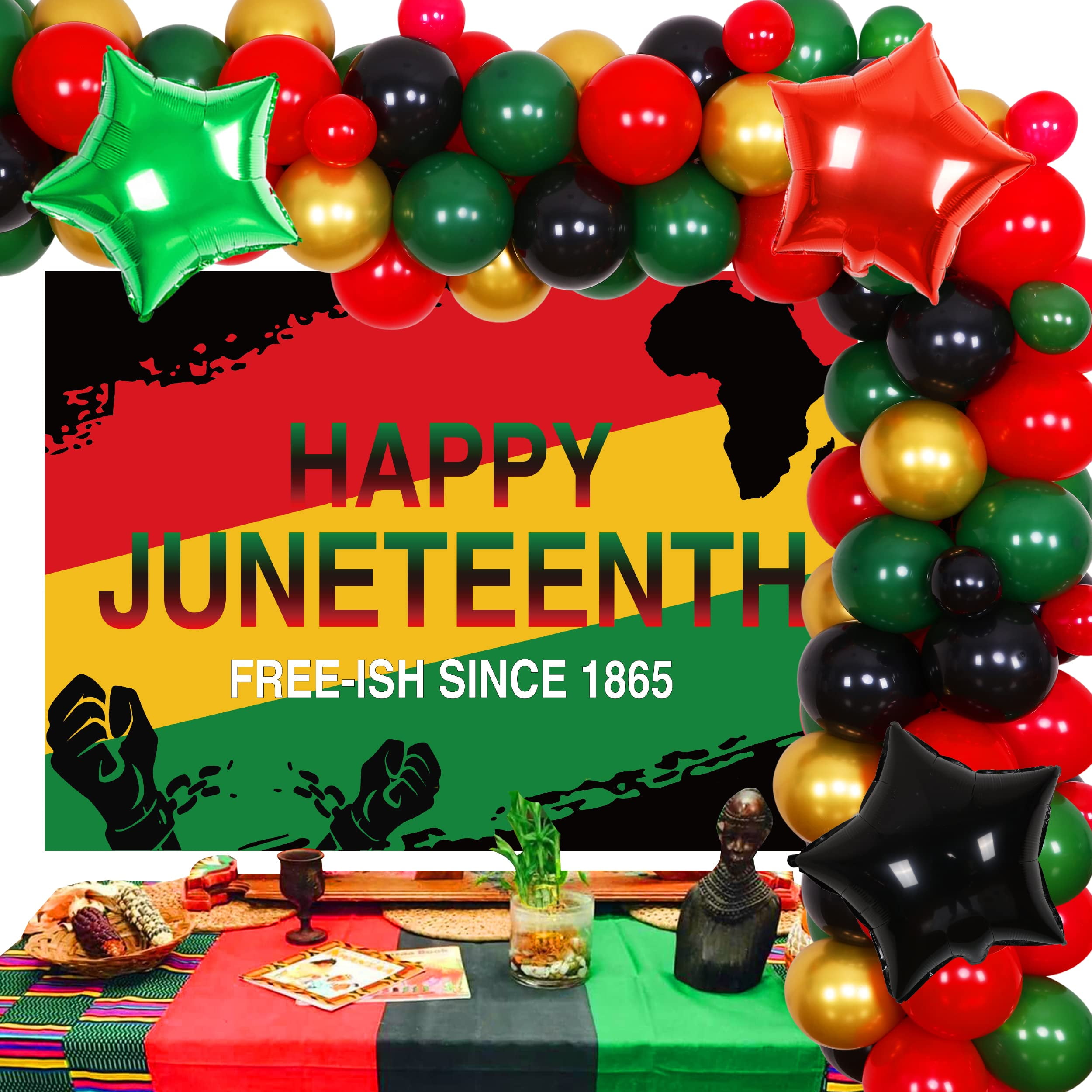 Happy Juneteenth Day Party STF9 Decorations - Juneteenth Balloon ...