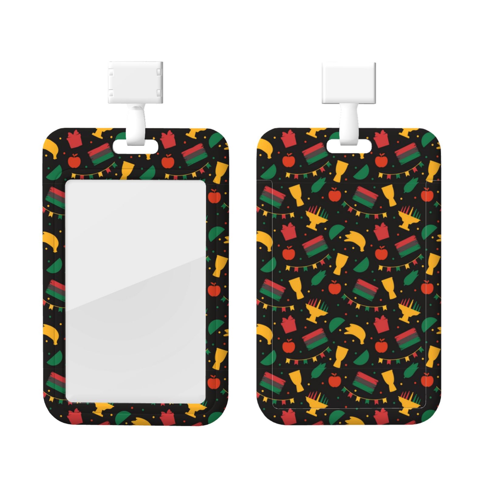Happy Kwanzaa African American Heritage Festival Badge Holder with ...