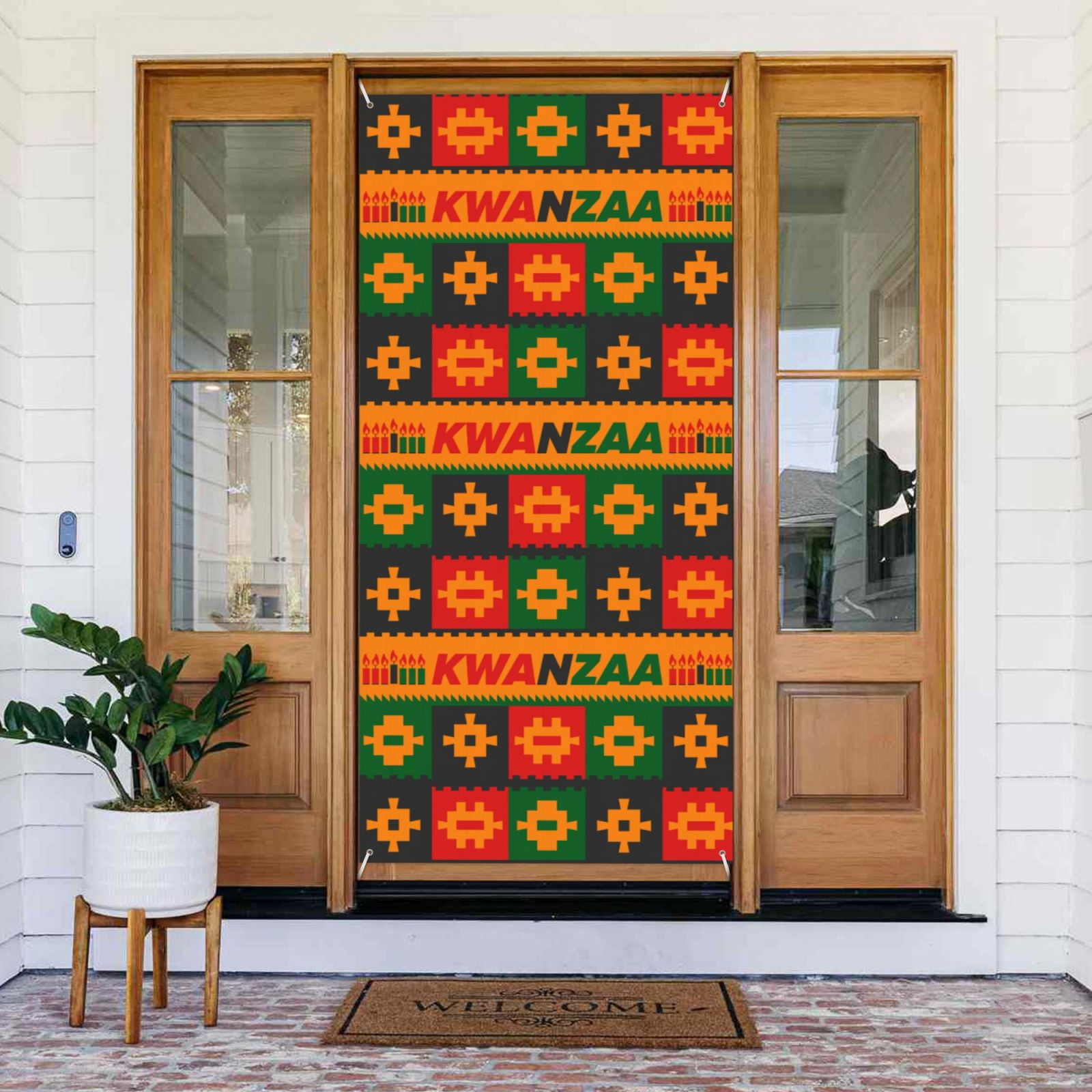 Happy Kwanzaa African Heritage Holiday Door Cover Decoration Backdrop ...