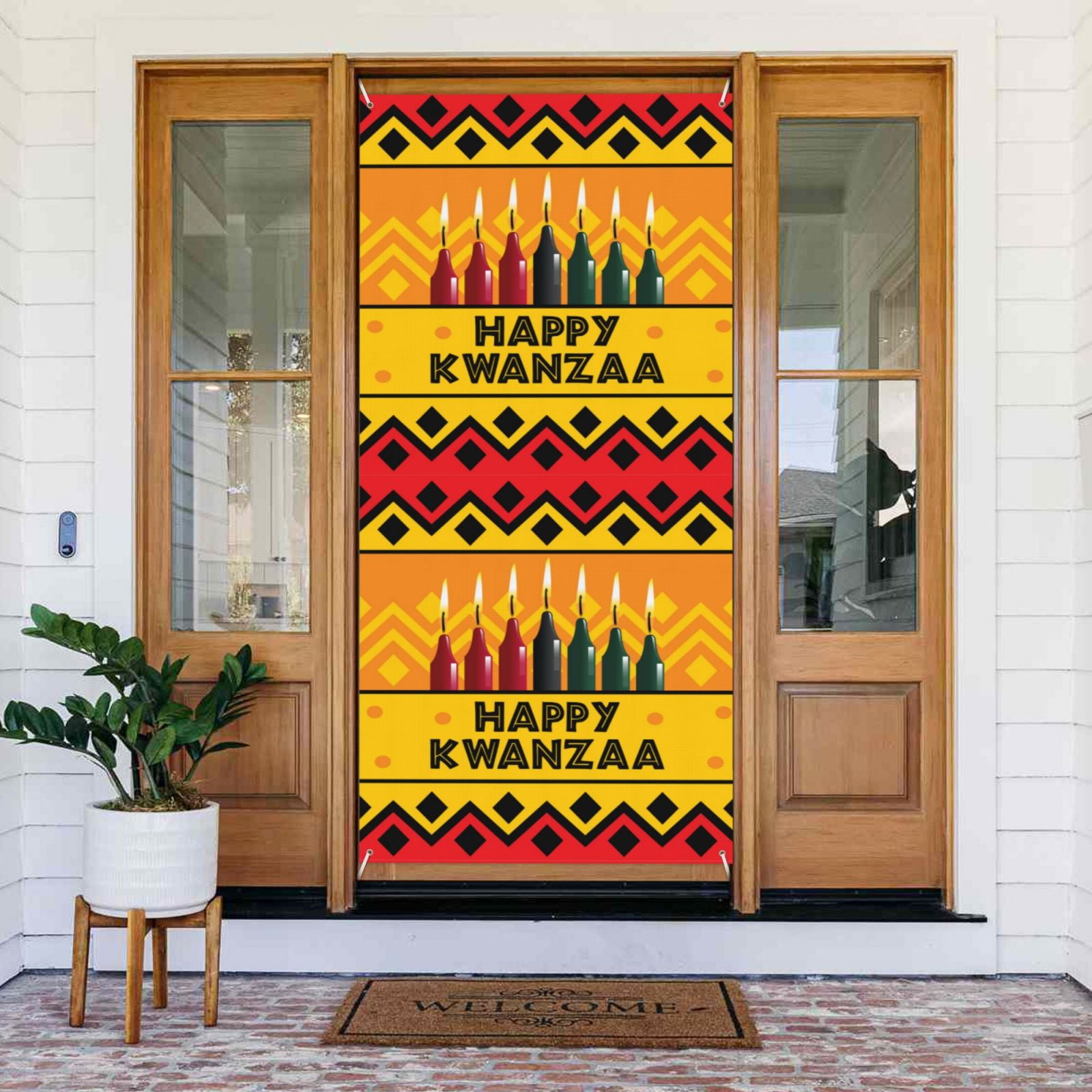 Happy Kwanzaa African Heritage Holiday Door Cover Decoration Backdrop ...