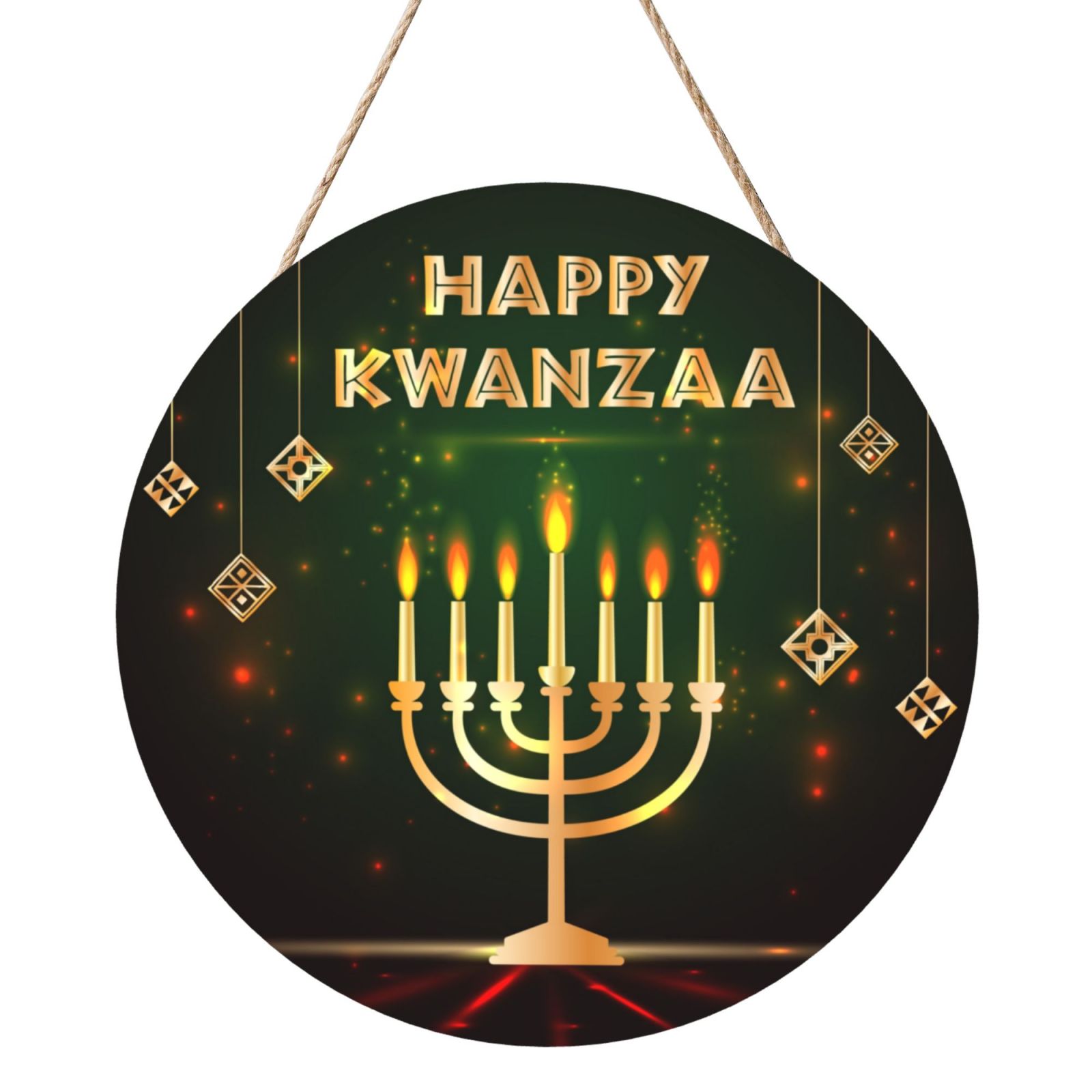 Happy Kwanzaa African Heritage Holiday Wooden Hanging Sign Ornament ...