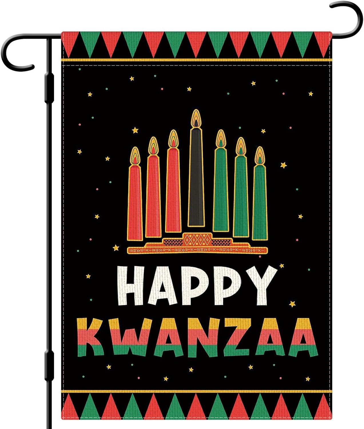 Happy Kwanzaa Garden Flag 12×18 Inch Double Sided Vertical Kinara ...