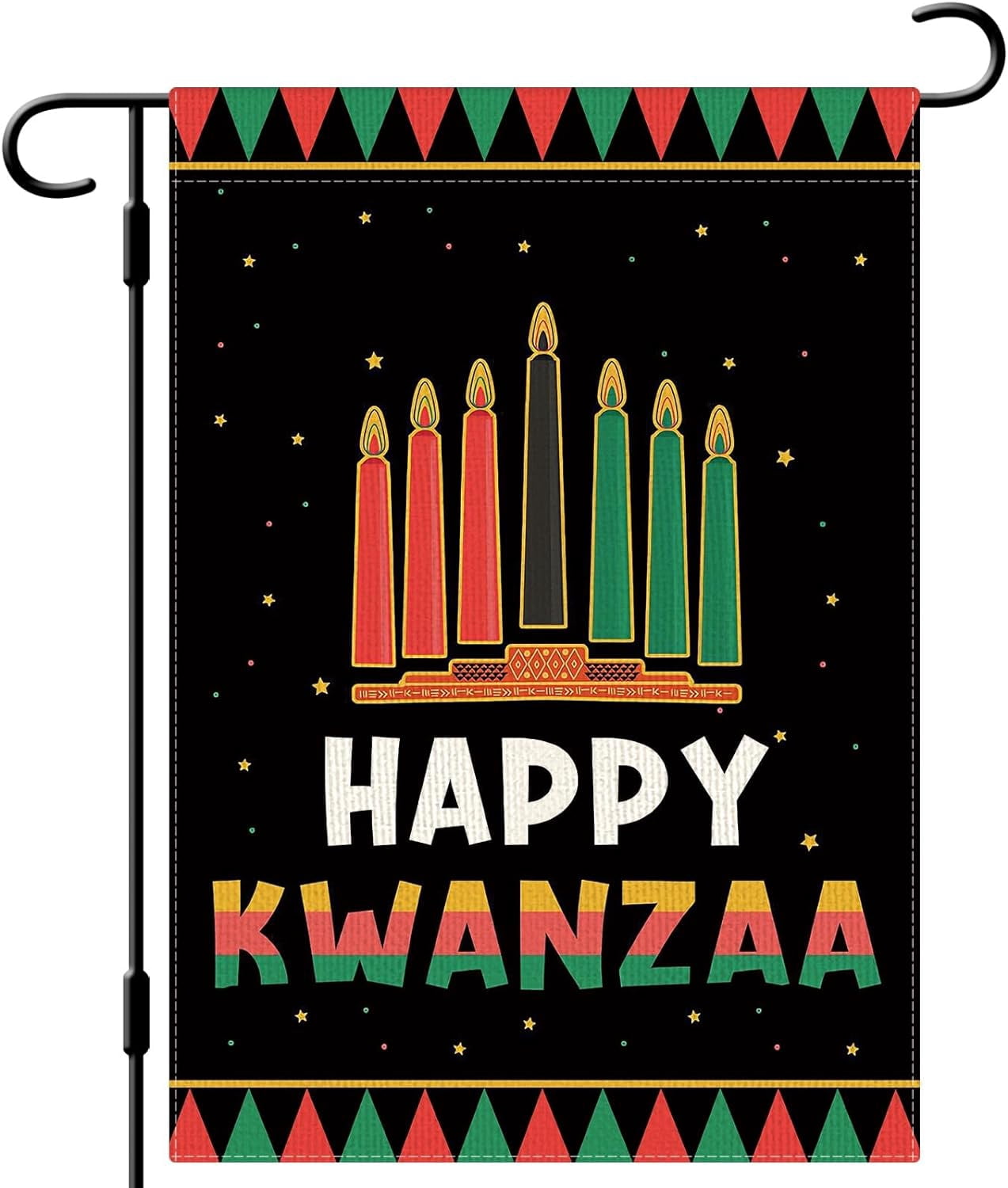 Happy Kwanzaa Garden Flag 28x40 inch Double Sided Vertical Kinara ...