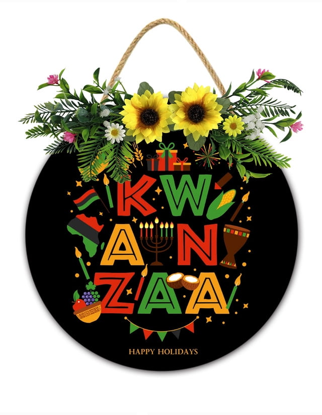 Happy Kwanzaa Party Decorations kwanzaa Happy Holidays Door Sign for ...