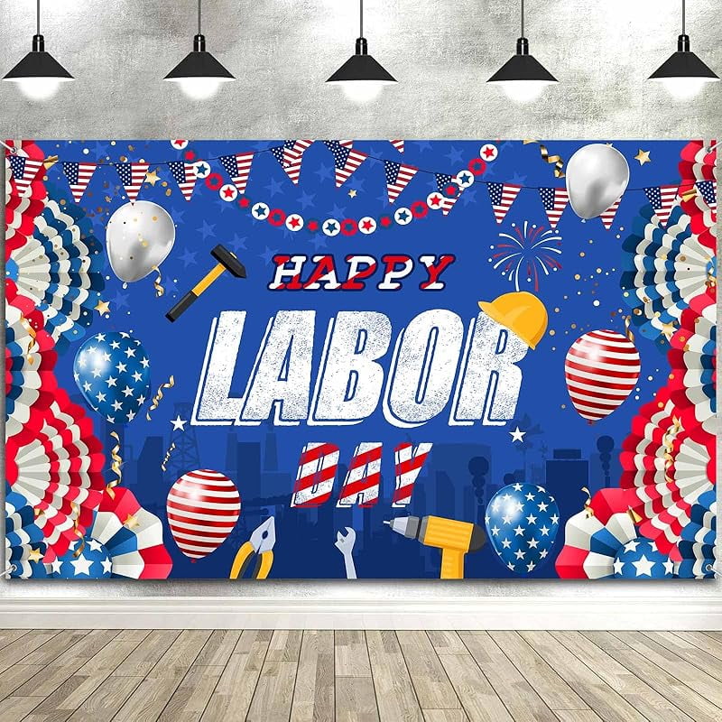 Happy Labor Day Backdrop Remember and Honor Laborer Photography ...