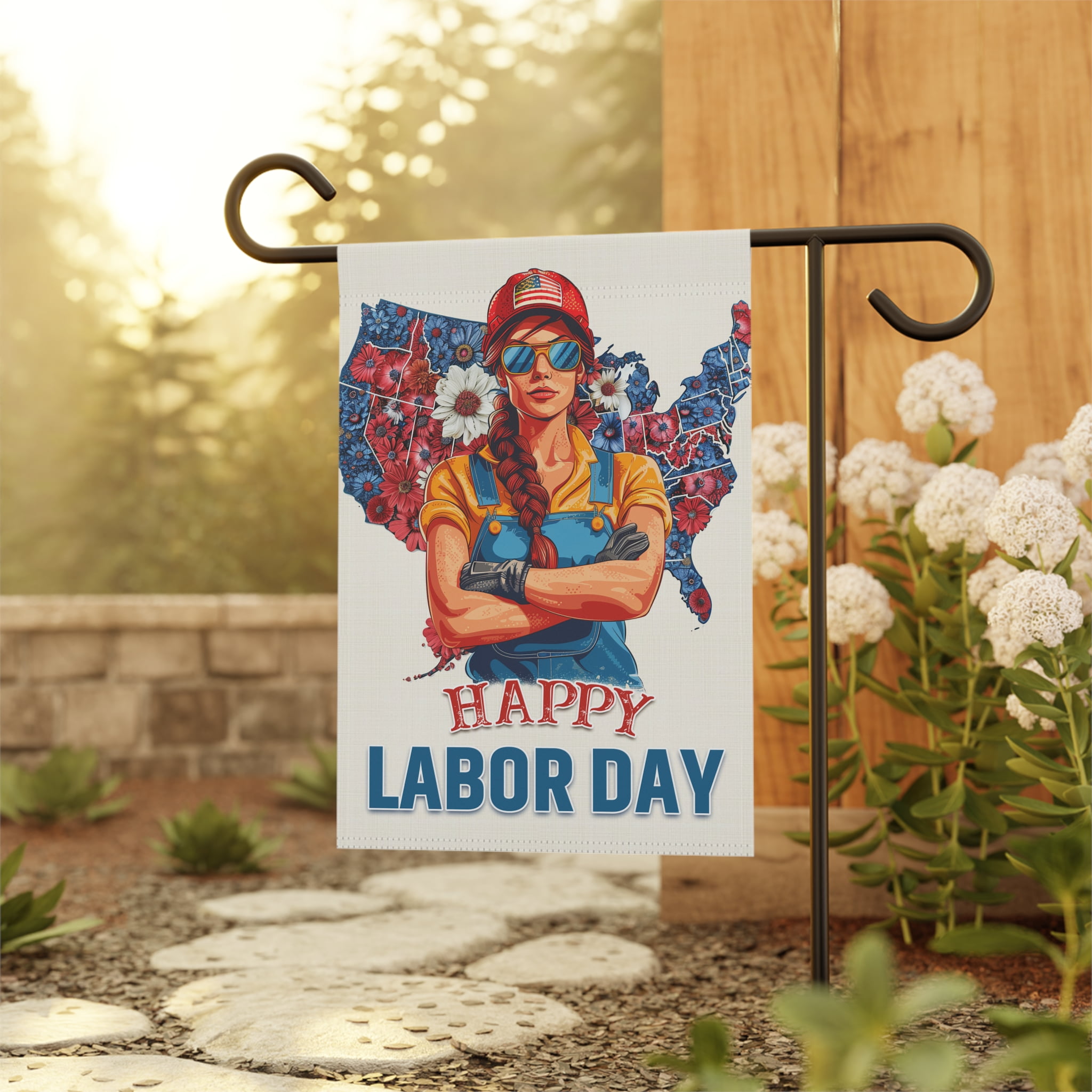 Happy Labor Day Flag Celebrate Labor Day Working Patriotic USA ID-0709 ...