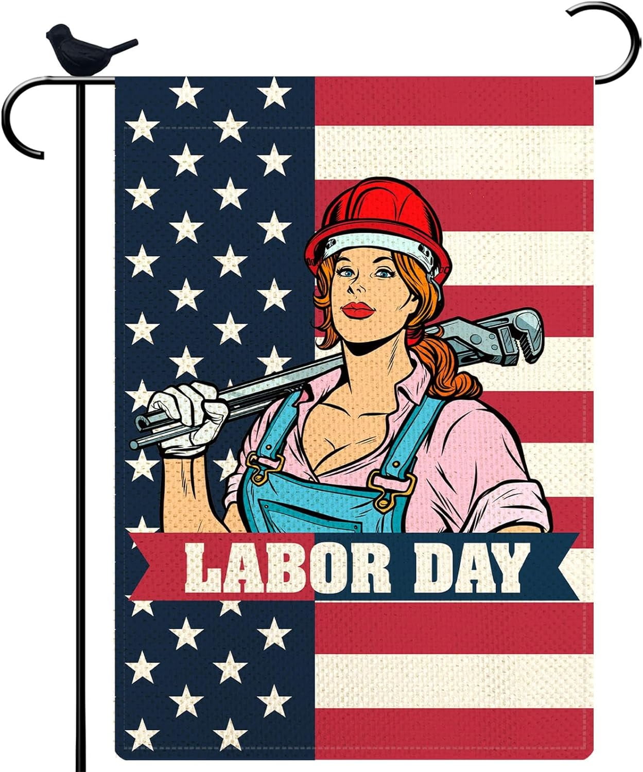 Happy Labor Day Garden Flag Celebrate Labor Day Double Sided Vertical ...