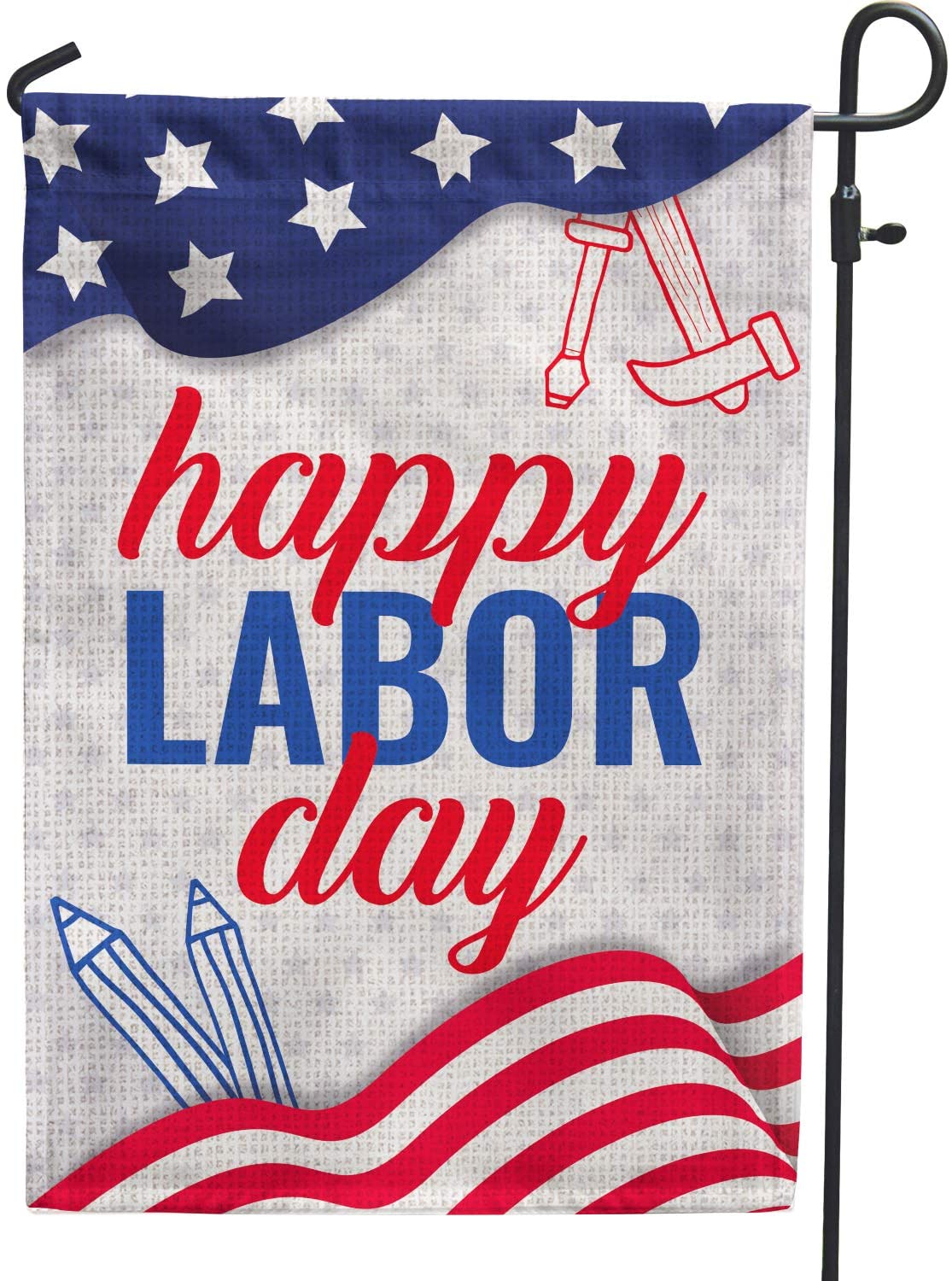 Happy Labor Day Garden & Yard Flag - Double SIded Vertical Outdoor USA ...