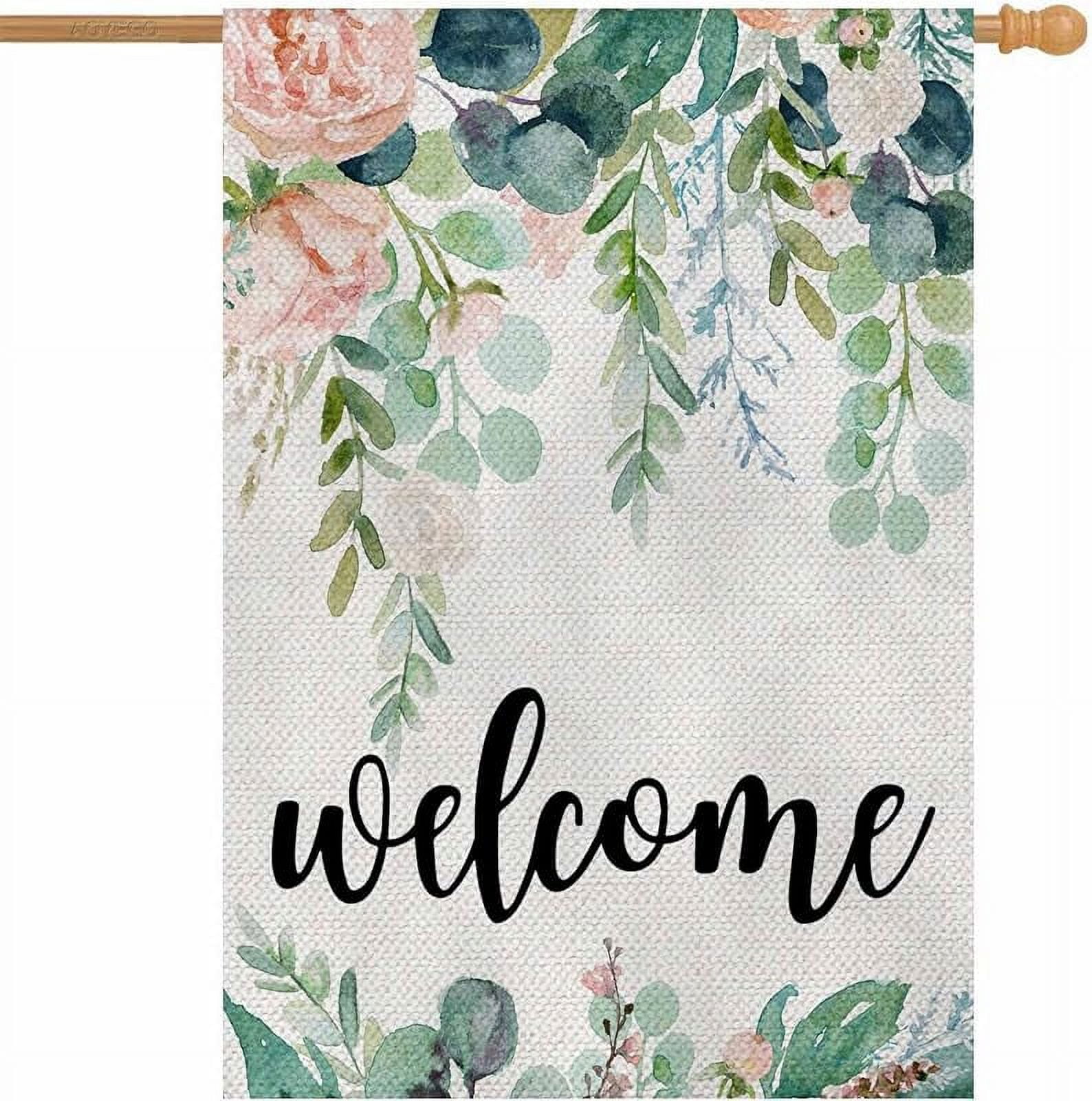 Happy Labor Day House Flags 28 x 40 Double Sided Burlap American Flag ...