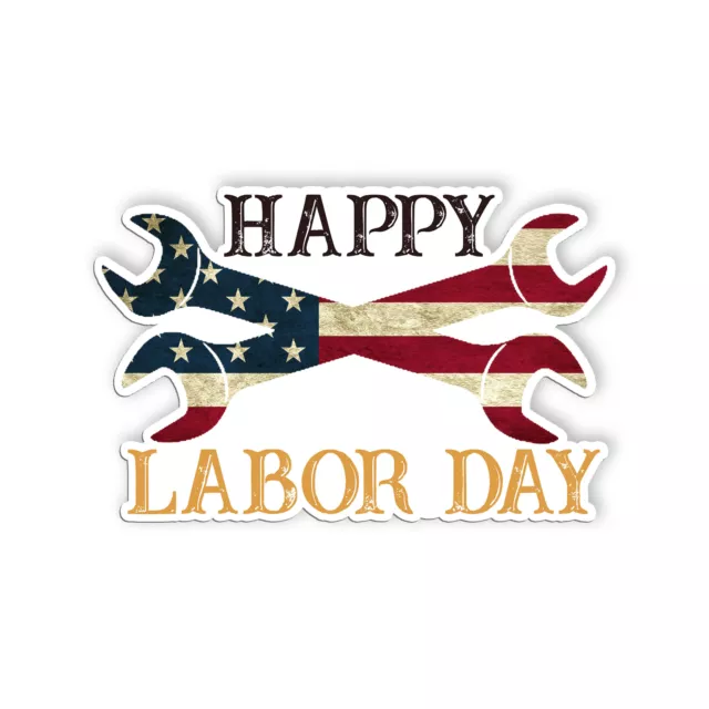 Happy Labor Day Stickers Proud Patriotic Us Flag Stickers Phone Decal ...